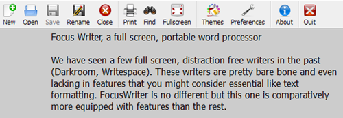FocusWriter, a full screen, portable word processor